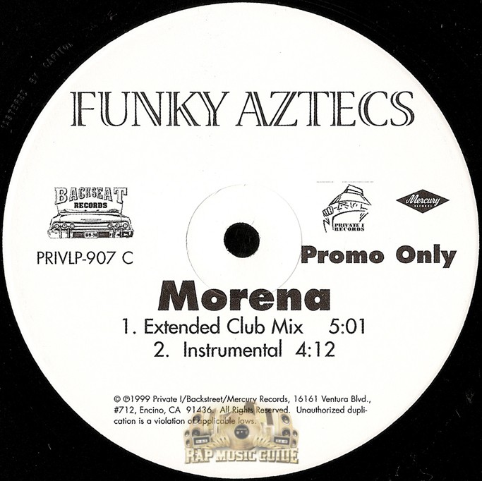 Funky Aztecs - No Evil / Morena: Promo, Single. Record | Rap Music Guide